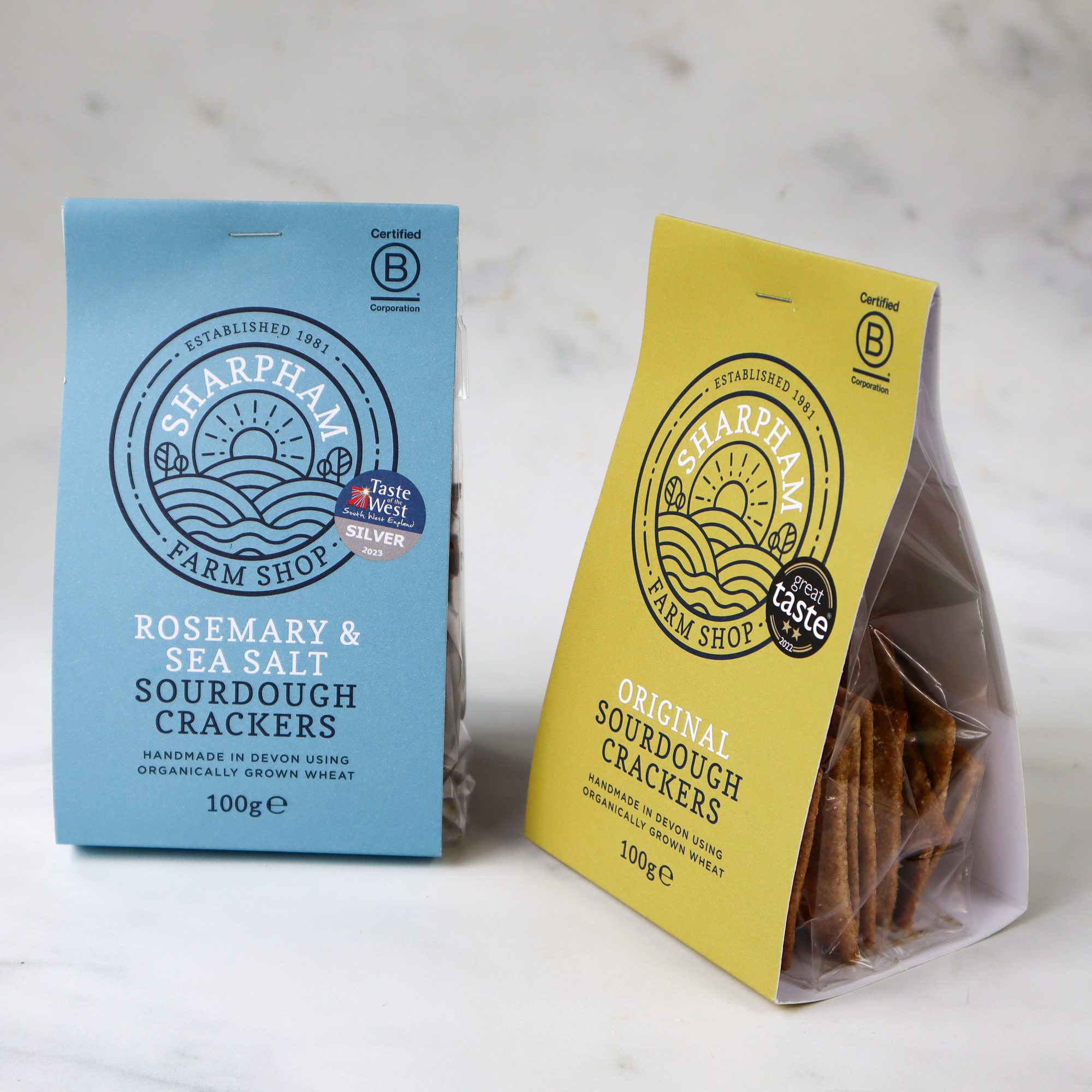 Rosemary & Sea Salt Sourdough Crackers | Sharpham Cheese